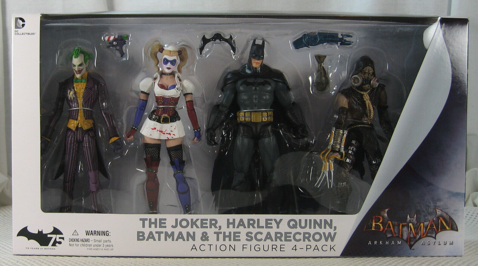 Arkham Asylum Joker Harley Quinn Batman Scarecrow 4-Pack Action Figure ...